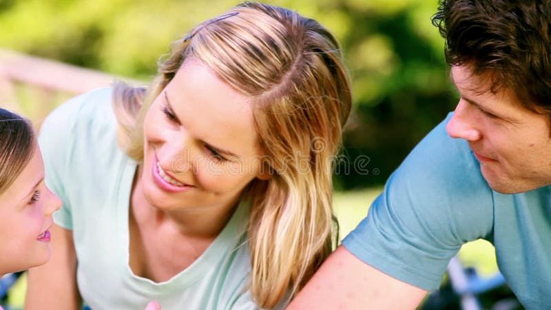 Parents Talking To Their Daughter Stock Video - Video of female ...