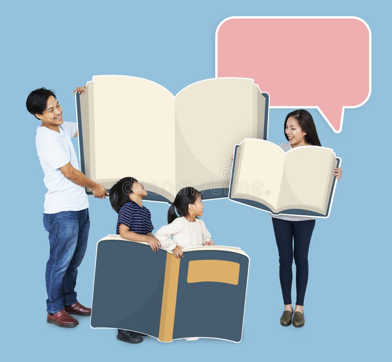 Parents Teaching Kids To Read Stock Photo - Image of homeschool ...