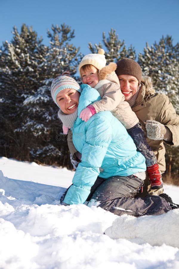 Winter stock photo. Image of laugh, cheerful, love, girl - 7644402