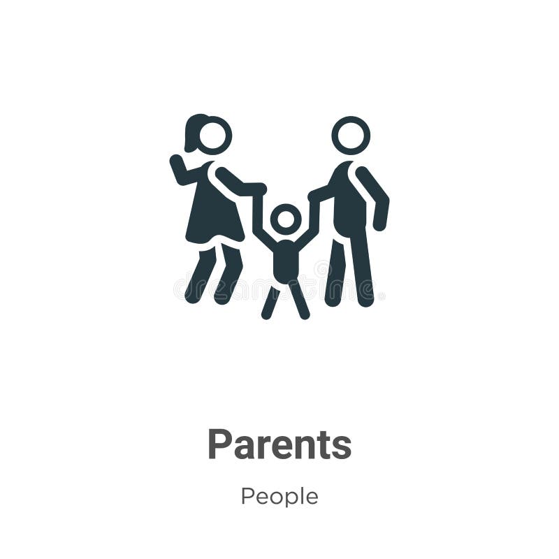 Parents Vector Icon on White Background. Flat Vector Parents Icon ...