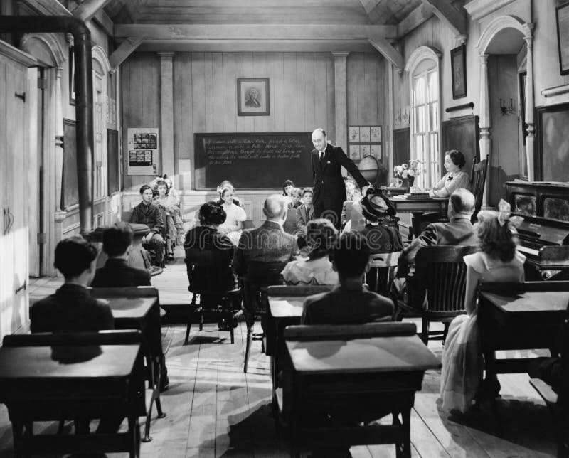 PARENTS VISITING DAY stock photo. Image of child, desk - 51993812