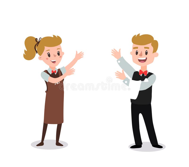 Pares De Los Camareros Que Llevan El Uniforme Que Sostiene Un Plato Del ... Pares De Los Camareros Que Llevan El Uniforme Que Sostiene Un Plato Del ...