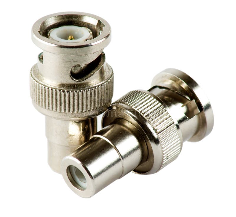 Pares De Los Conectores De BNC Imagen de archivo - Imagen de equipo ...