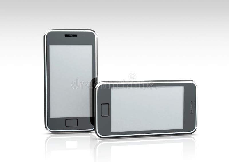 Pares De Teléfonos Elegantes Stock de ilustración - Ilustración de ...