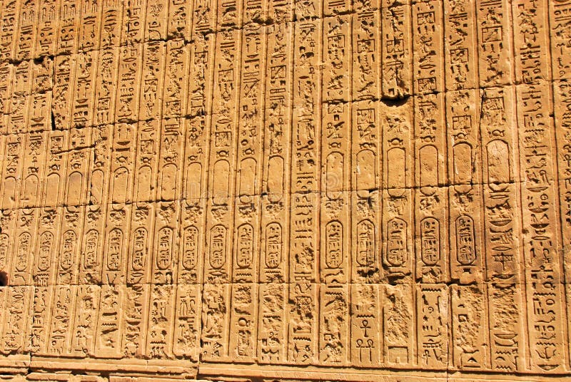 Geroglifici egiziani fotografia stock. Immagine di mistero - 19259808
