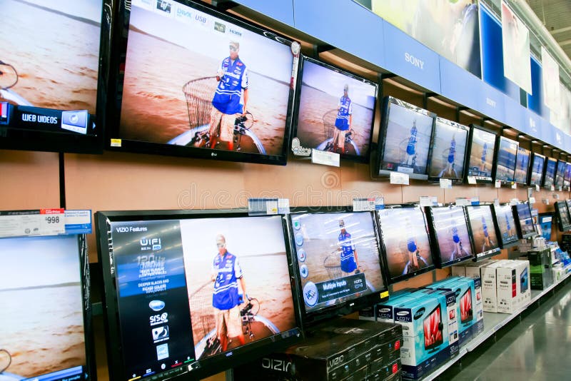 Parete Delle Televisioni Alla Memoria Fotografia Stock Editoriale ...