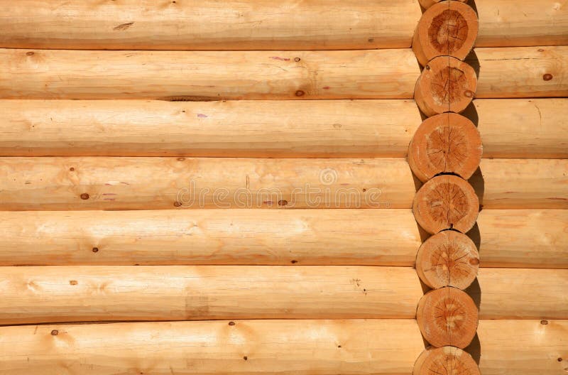 Il Legno Ha Costruito La Parete Con Cabina Rurale Di Vecchio Stile ...