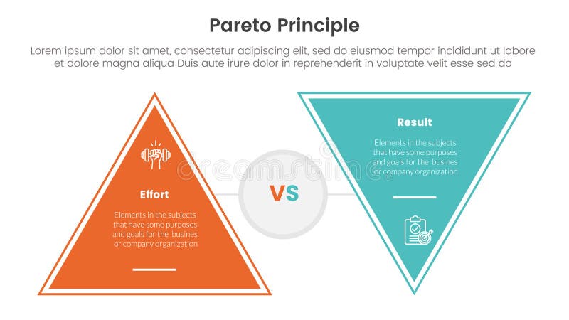 Pareto Principle Comparison or Versus Concept for Infographic Template ...