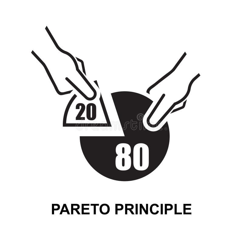 Pareto Principle Icon Isolated on Background Stock Vector ...