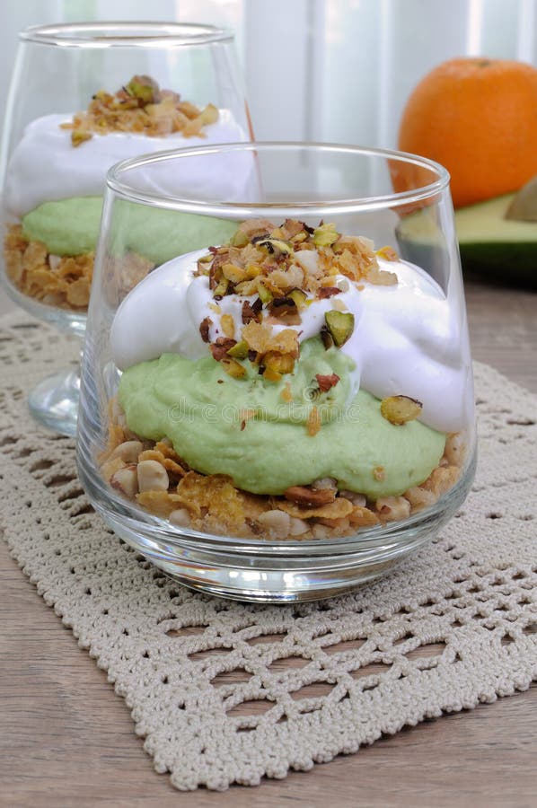 Parfait with avocado stock photo. Image of snack, healthy - 54006072