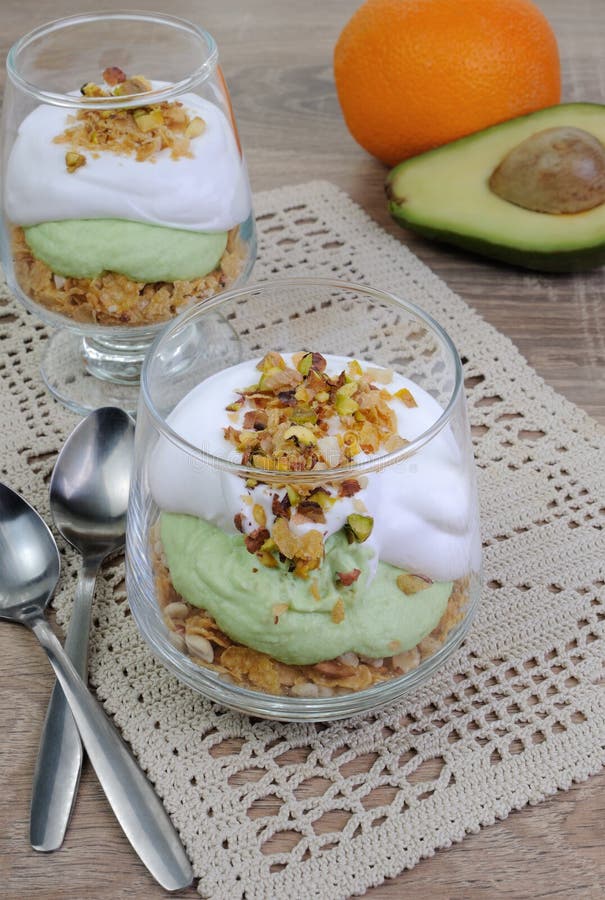 Parfait with avocado stock image. Image of snack, gourmet - 54006973
