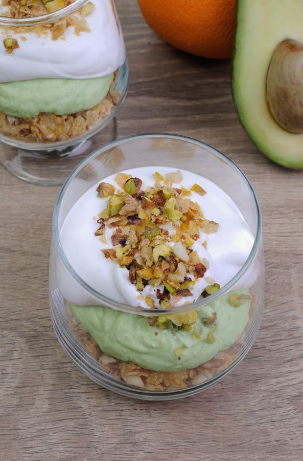 Parfait with avocado stock image. Image of dessert, lunch - 62107181