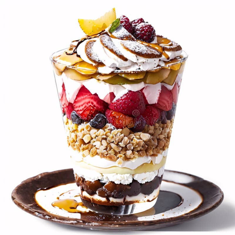 Parfait is Isolated on a White Background. Stock Illustration ...