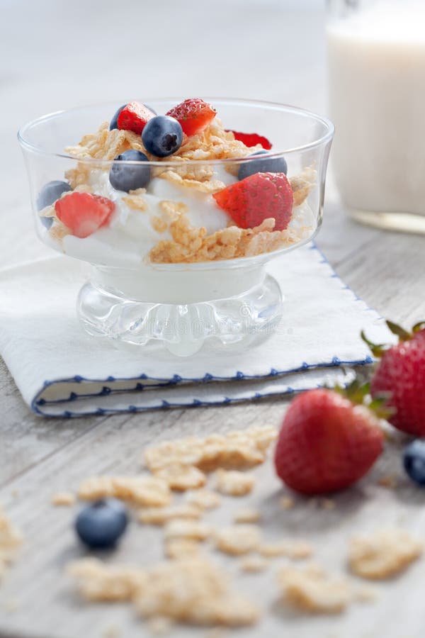 Parfait and milk stock image. Image of cooking, organic - 54181785