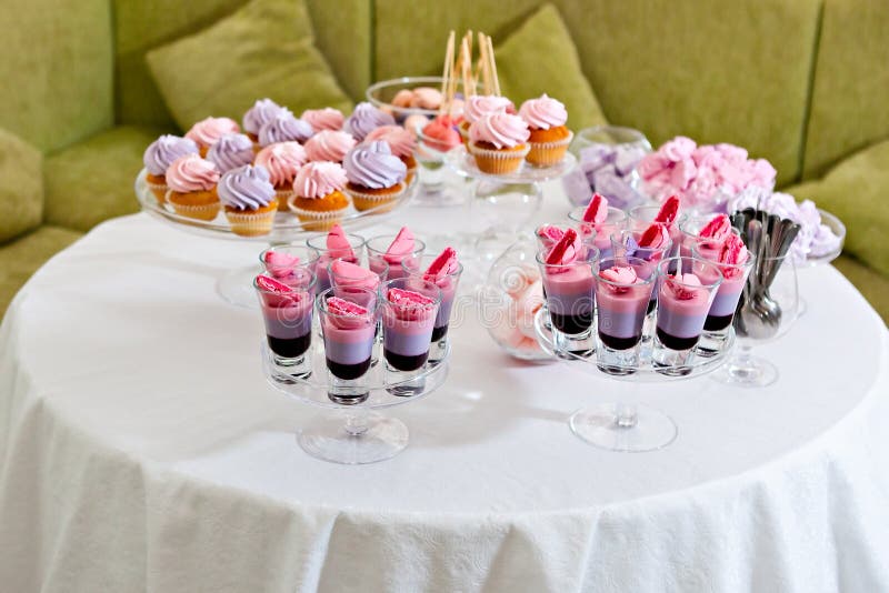 Parfe dessert and cupcakes stock image. Image of berry - 43741603