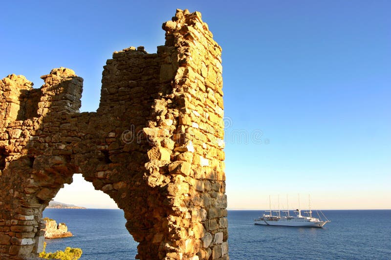 Venetian Castle of Parga Greece Stock Photo - Image of castle, greece ...
