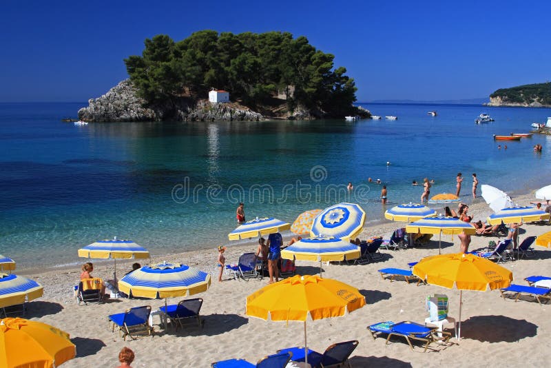 Parga Greece stock photo. Image of holiday, blue, virgin - 4351072