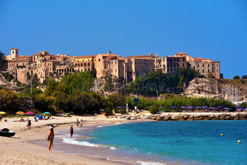 Parghelia Beach Tropea Italy Editorial Image - Image of panorama, beach ...