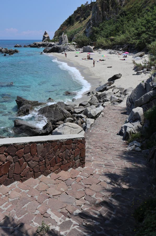 Parghelia - Scalinata Di Accesso Alla Spiaggia Di Michelino Editorial ...