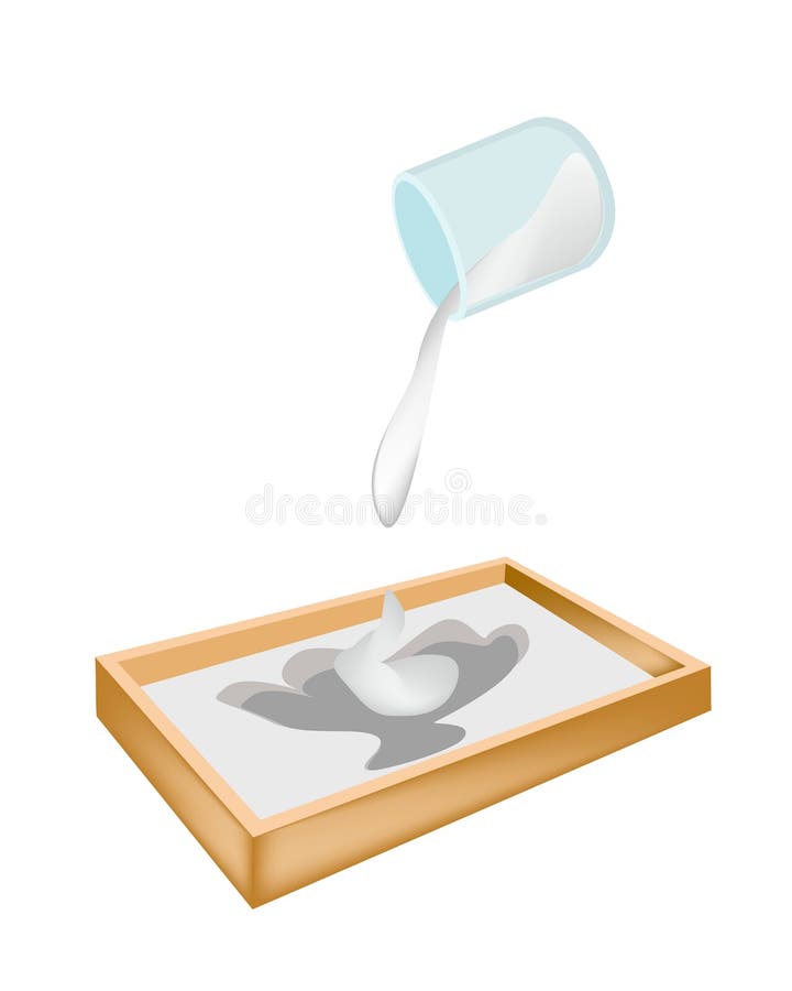 Gips in een Vorm vector illustratie. Illustration of latex - 36402720