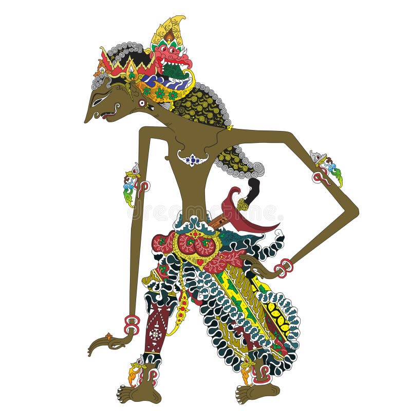 Wayang Puppet Shadow - Parikesit Stock Illustration - Illustration of ...