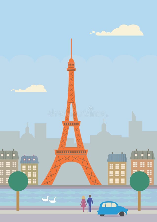 Paris Cartoon Stock Illustrations, Vecteurs, & Clipart – (7,650 Stock ...