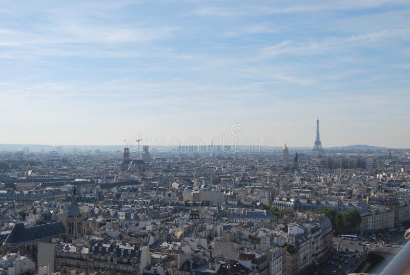 Paris from above stock photo. Image of buildings, notre - 12947496