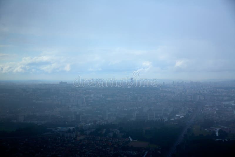 Paris Aerial View on Foggy Day and Eiffel Tower Stock Image - Image of ... Paris Aerial View on Foggy Day and Eiffel Tower Stock Image - Image of ...