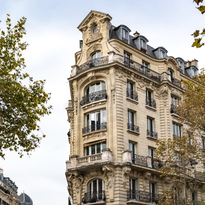 Paris, ancient buildings stock image. Image of flat - 260694023