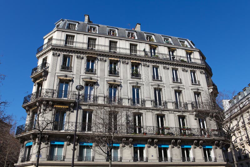 Paris Apartment block stock image. Image of apartment - 19178623
