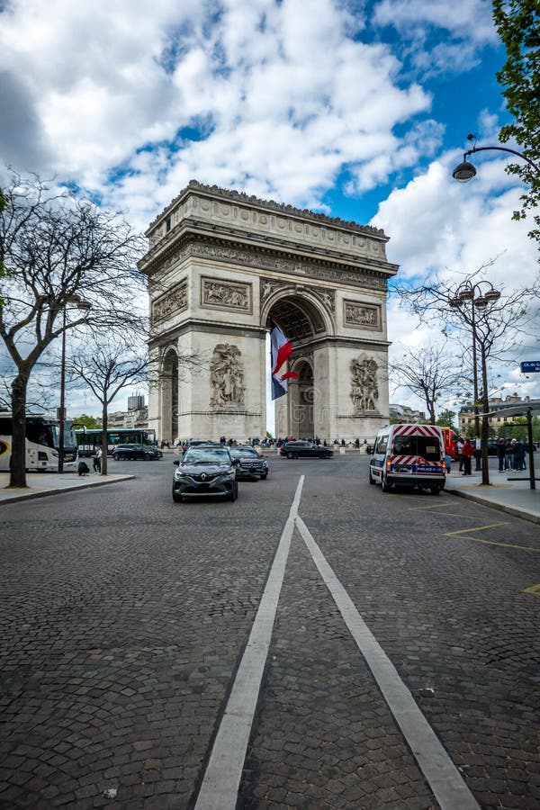 Paris Arc De Triomphe (Triumphal Arch) in Paris in a Summer Day ...