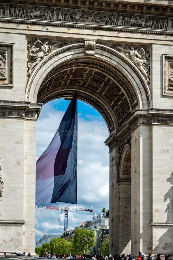Paris Arc De Triomphe (Triumphal Arch) in Paris in a Summer Day ...