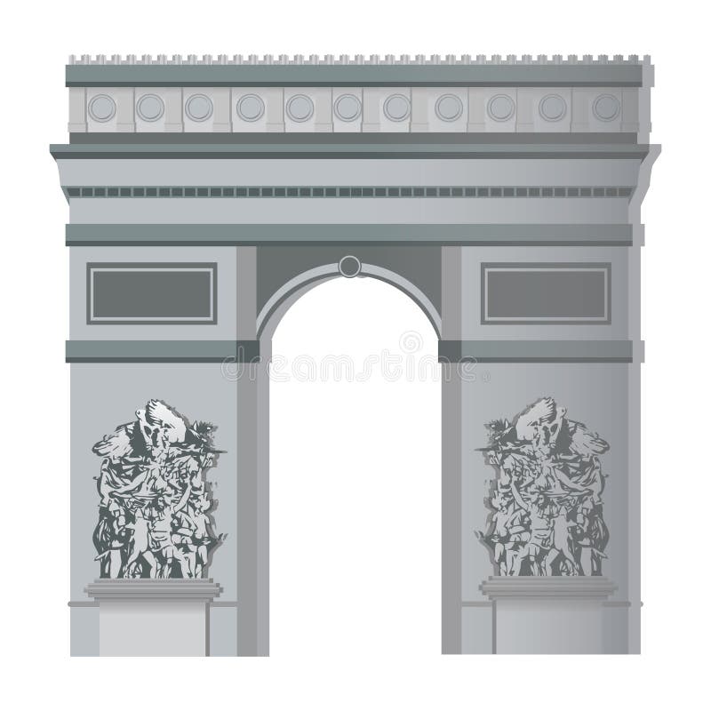 Paris stock vector. Illustration of triomphe, attractions - 187493325