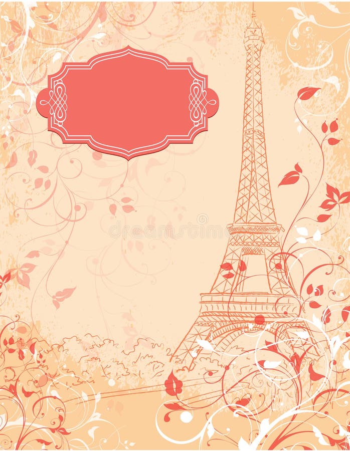 Paris, Background with the Eiffel Tower Stock Vector - Illustration of ...