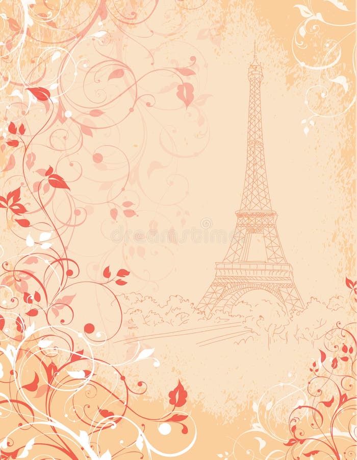 Paris, Background with the Eiffel Tower Stock Vector - Illustration of ...