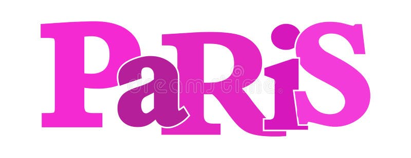 PARIS. Banner with the Name of the French Capital Stock Vector ...