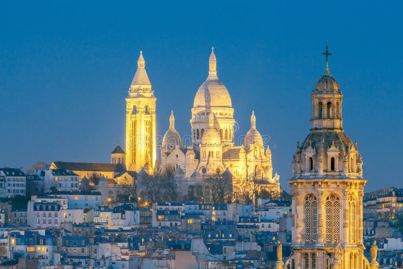 Paris. Basilica Sacre Coeur Stock Image - Image of hill, basilica: 83612067
