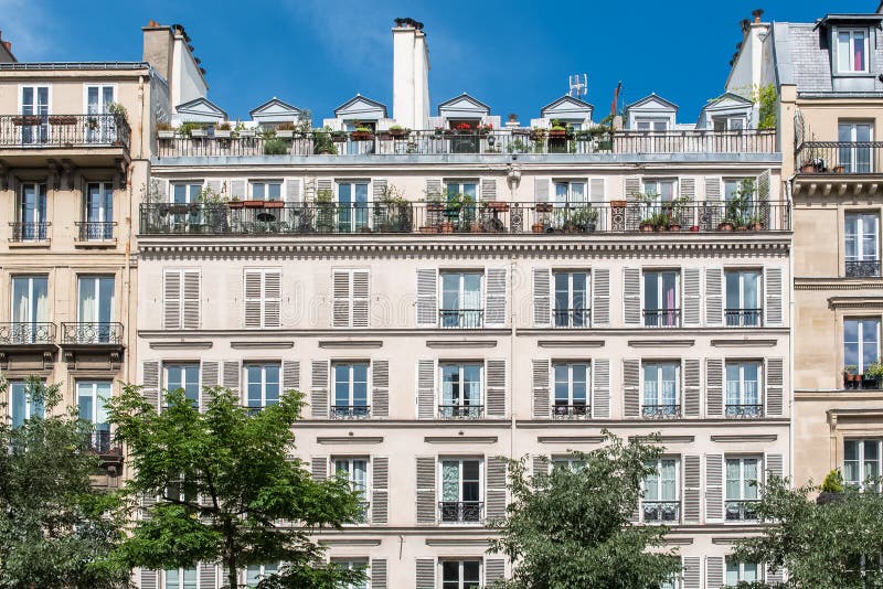 Paris, beautiful buildings stock photo. Image of attractive - 130896318