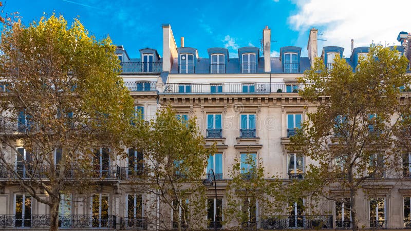 Paris, beautiful buildings stock image. Image of house - 131098945