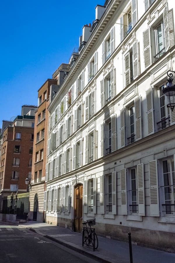 Paris, Beautiful Facades Rue De Sevres Stock Photo - Image of famous ...
