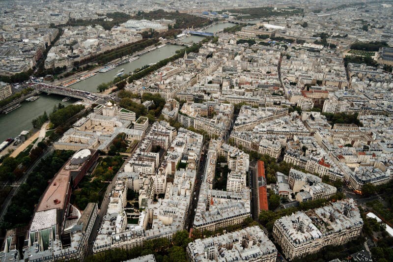 Paris from bird s eye view stock photo. Image of downtown - 343589416