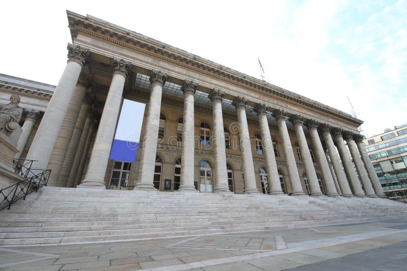 Bourse Stock Exchange in Paris Stock Image - Image of lantern ...