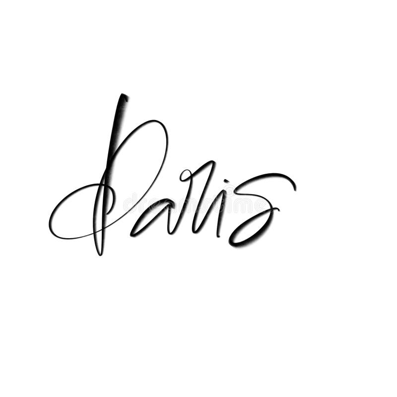 Bonjour Paris Hand Lettering Modern Typography Inscription Stock Vector ...