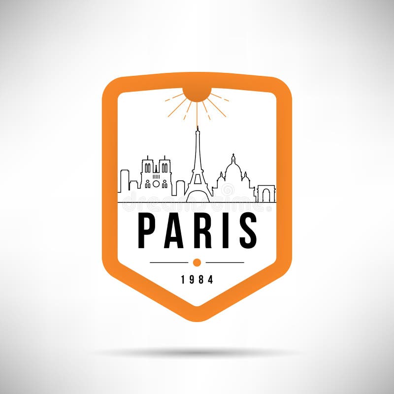 Paris City Modern Skyline Vector Template Stock Illustration ...