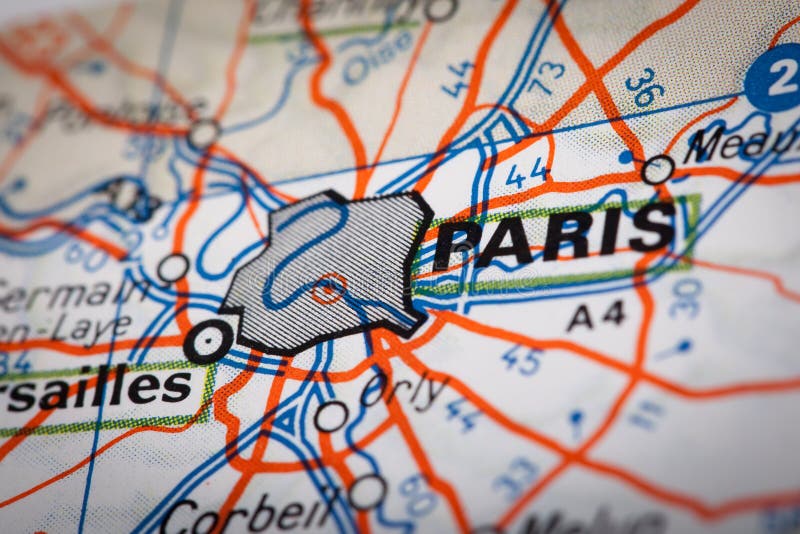 Paris stock image. Image of topography, road, relief - 39897983