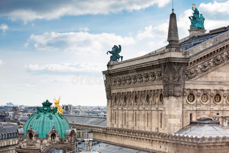 Paris City Seen from a Rooftop in a Cold Winter Day Stock Photo - Image ...