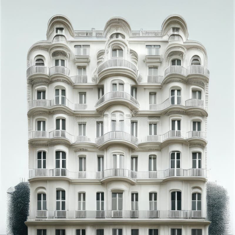 Paris - Classical Architecture Stock Illustration - Illustration of ...