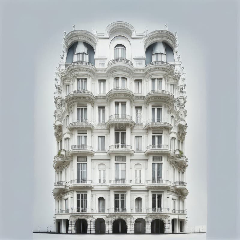 Paris - Classical Architecture Stock Illustration - Illustration of ...