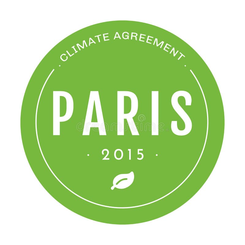 Paris Climate Agreement Symbol Stock Illustration - Illustration of ...