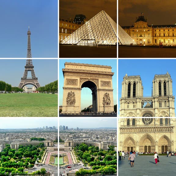 Paris collage 1 editorial photography. Image of paris - 4360602